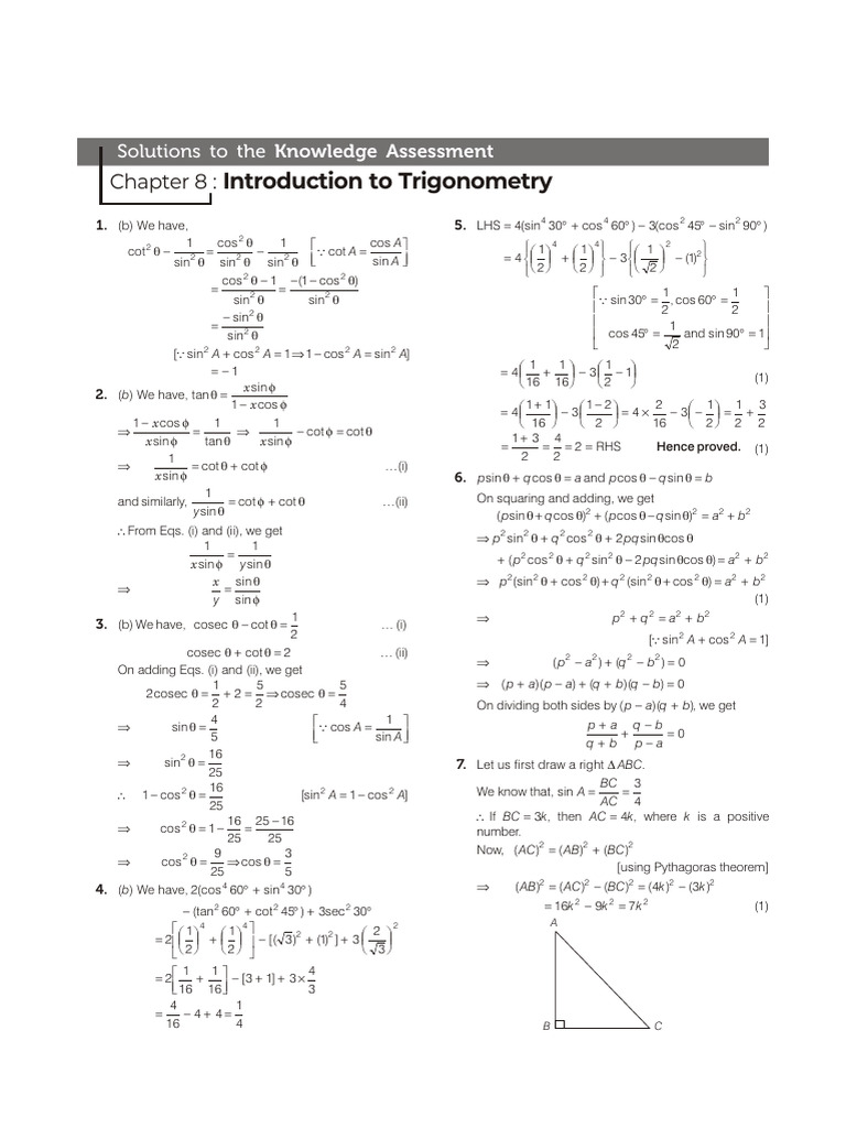 Intro To Trignometry Arihant | PDF | Geometric Measurement | Geometry