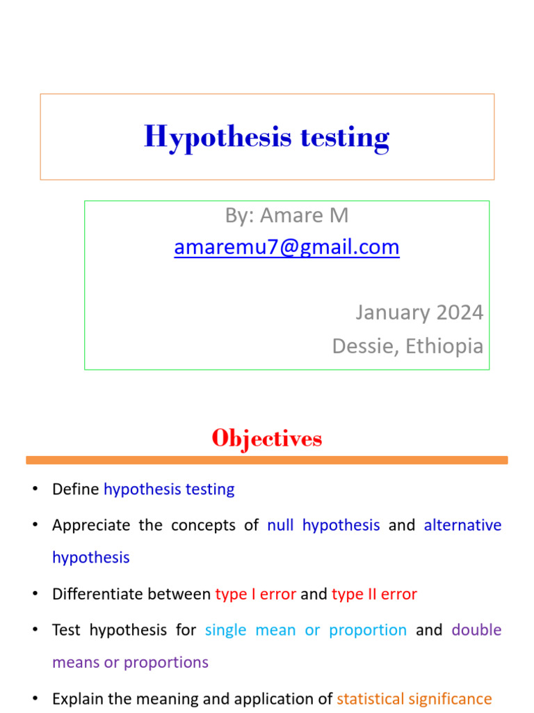 Hypothesis Testing | PDF | Statistical Hypothesis Testing | Statistics