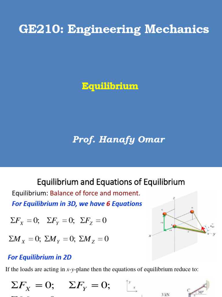 Equilibrium | PDF | Force | Tension (Physics)