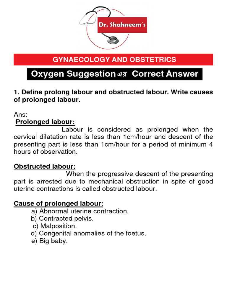 Gynaecology And Obs Pdf