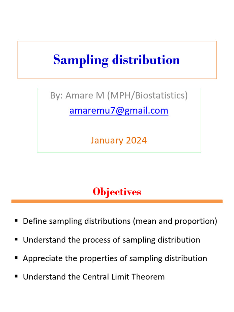 Sampling Distribution | PDF | Probability Distribution | Sampling ... Sampling Distribution | PDF | Probability Distribution | Sampling ...