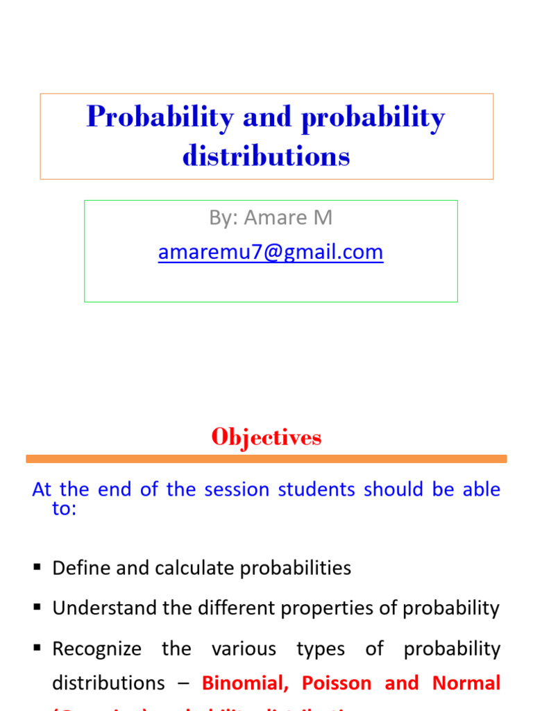 Probability | PDF | Probability Distribution | Probability