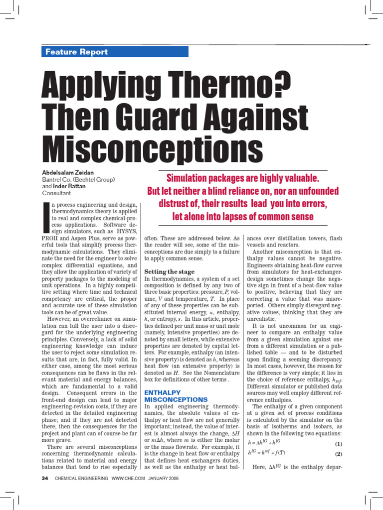 Thermodynamics: Avoid Misconceptions | PDF | Enthalpy | Heat