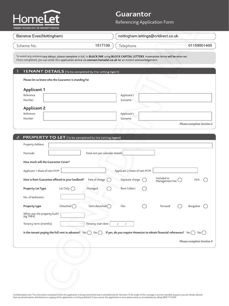 Guarantor Forms | Download Free PDF | Leasehold Estate | Landlord