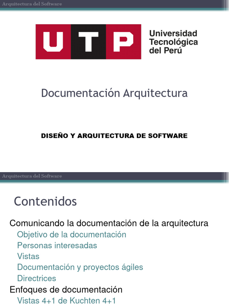 Documentación Arquitectura Software | PDF | Software | Ciencias de la Computación