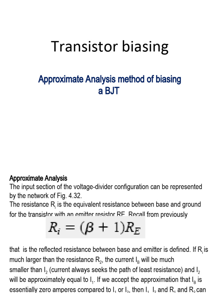 approximate method biasing | PDF
