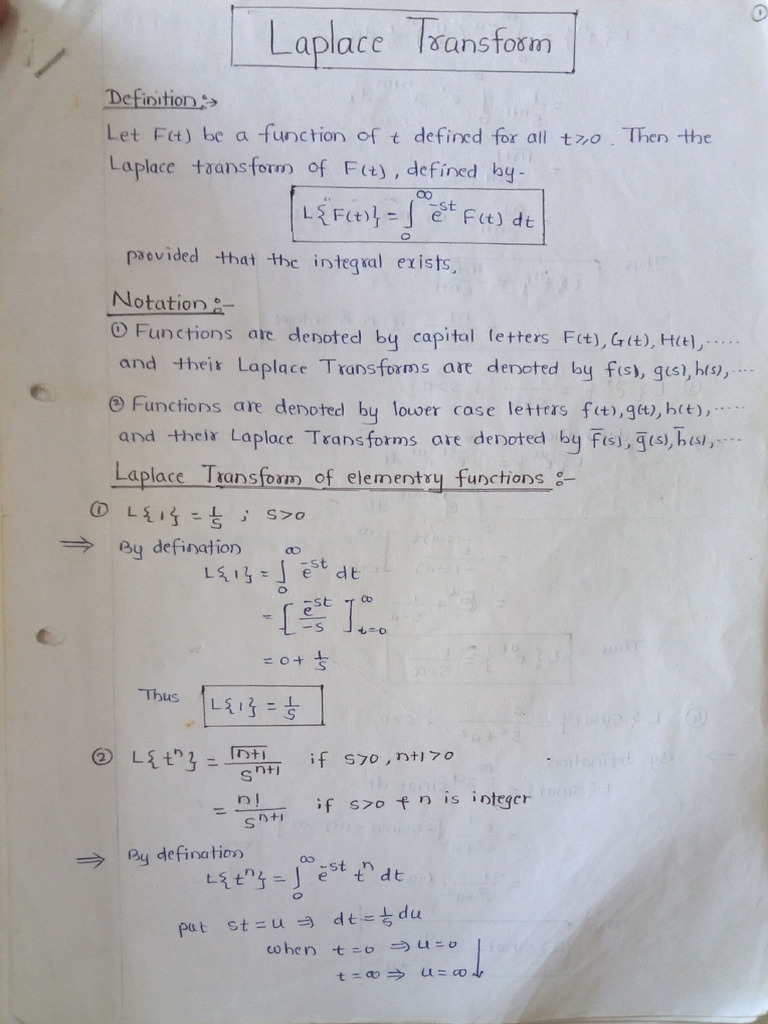 Laplace Transform | PDF | Mathematical Analysis | Calculus Laplace Transform | PDF | Mathematical Analysis | Calculus