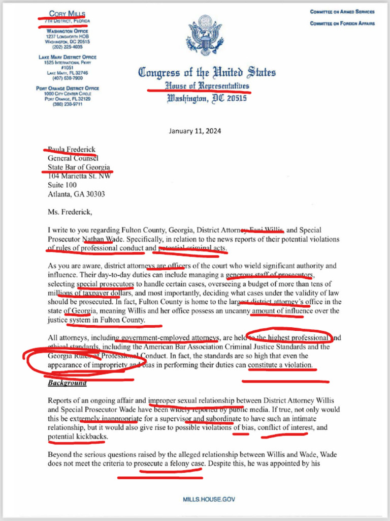 Congressional Inquiry by Florida Into Georgia | PDF