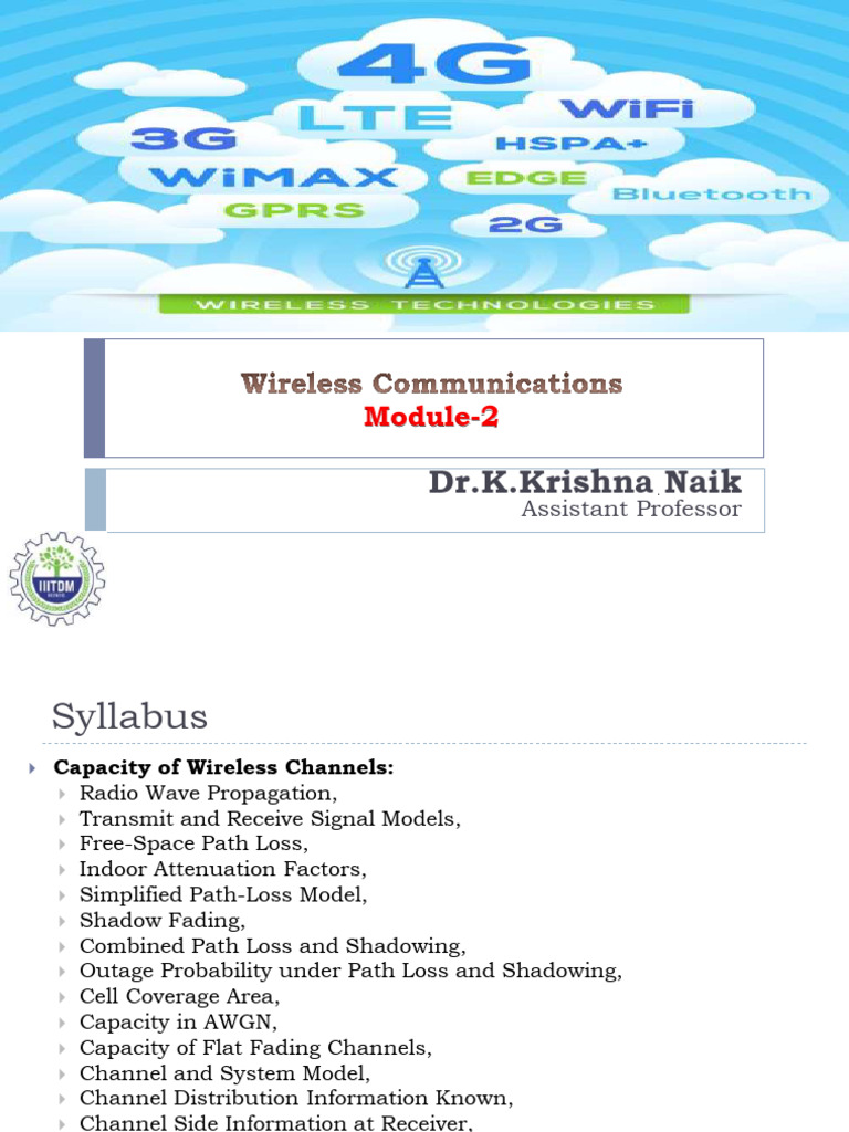 WC Module 2 | PDF | Radio Propagation | Modulation