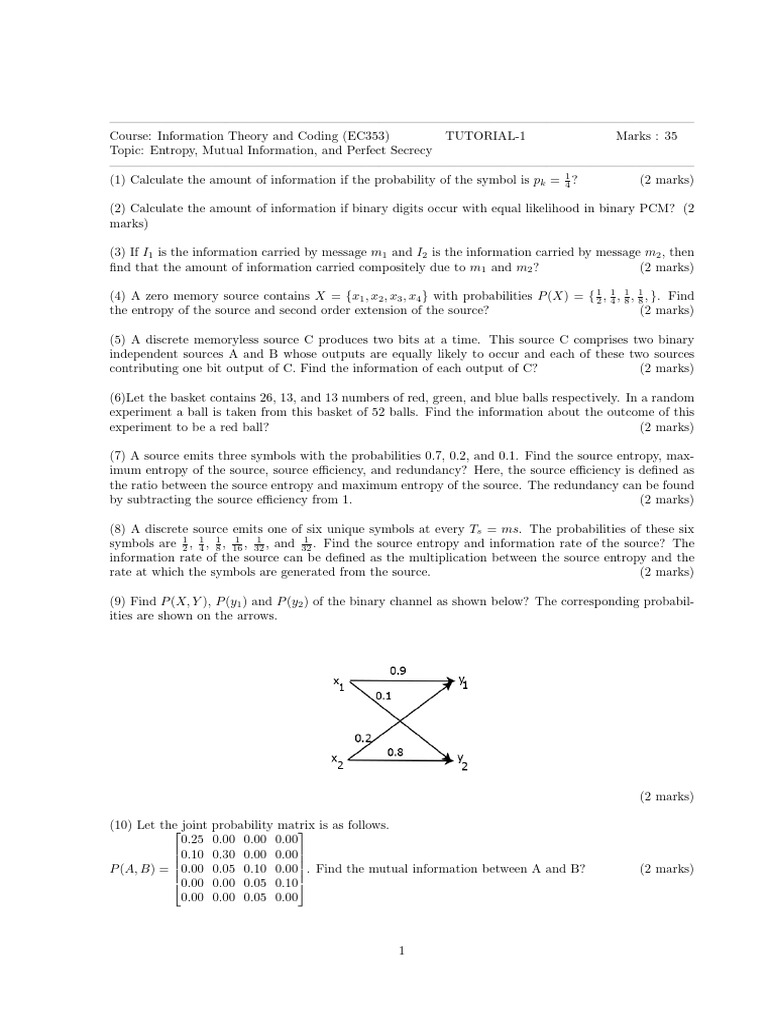Info Theory Tutorial1 | PDF | Information | Information Age
