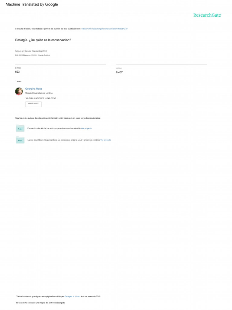 Mace 2014 ScienceWhoseconservation (2) | PDF | Biodiversidad | Entorno ...