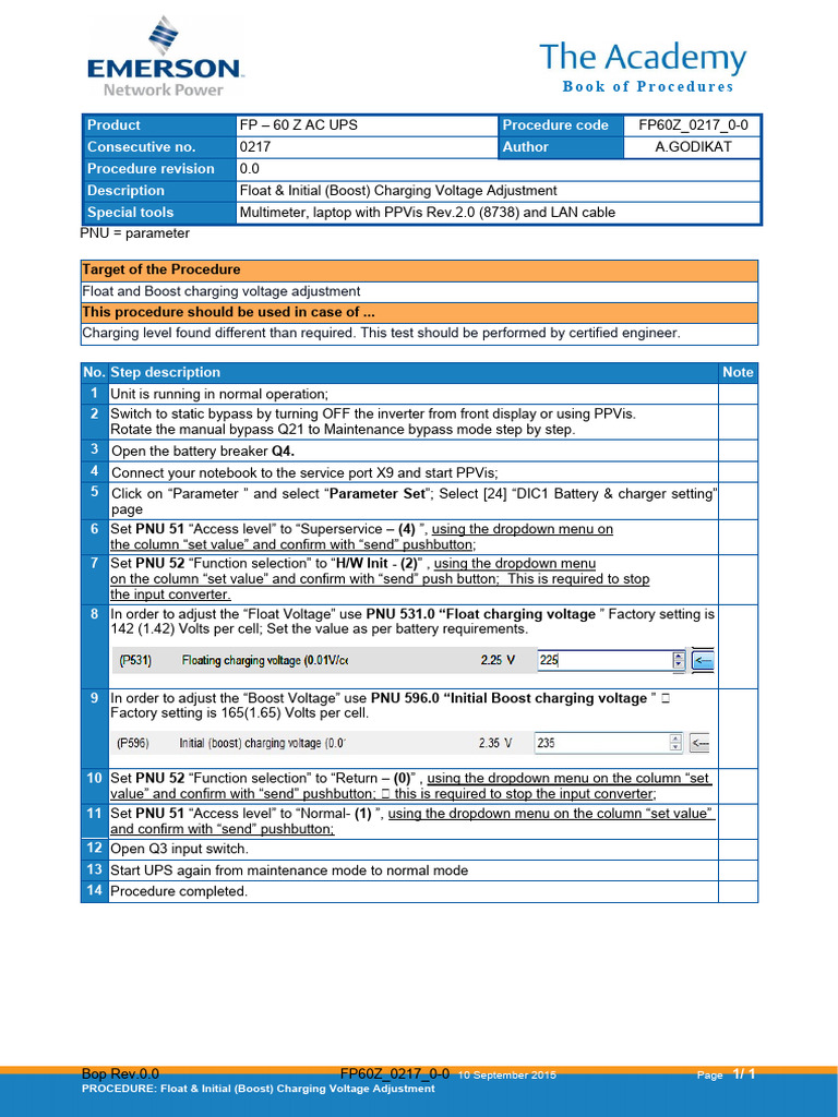 0217 - Float - Initial (Boost) Charging Voltage Adjustment - Rev.0 ...
