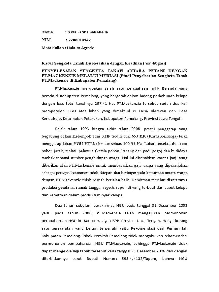 Sengketa Tanah | PDF