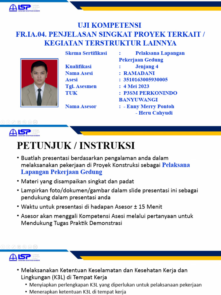 Diah Eka Octavianny - Pelaksana Lap Pek Gedung | PDF | Teknologi & Rekayasa