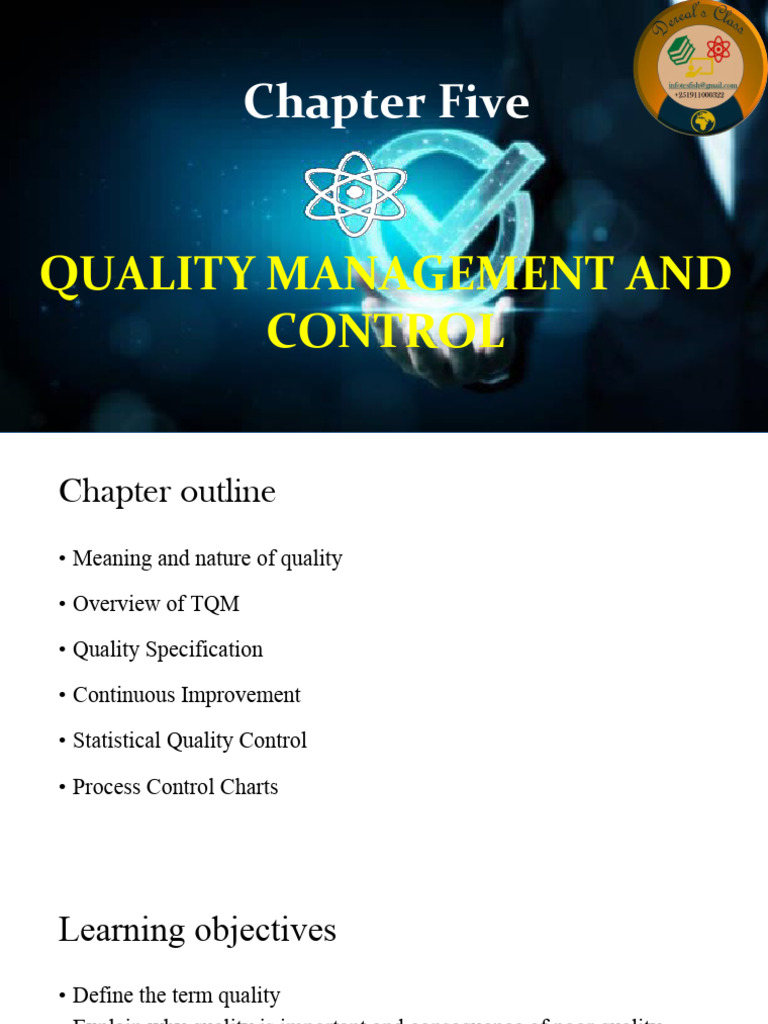 OM Chapter Five | PDF | Six Sigma | Quality Management