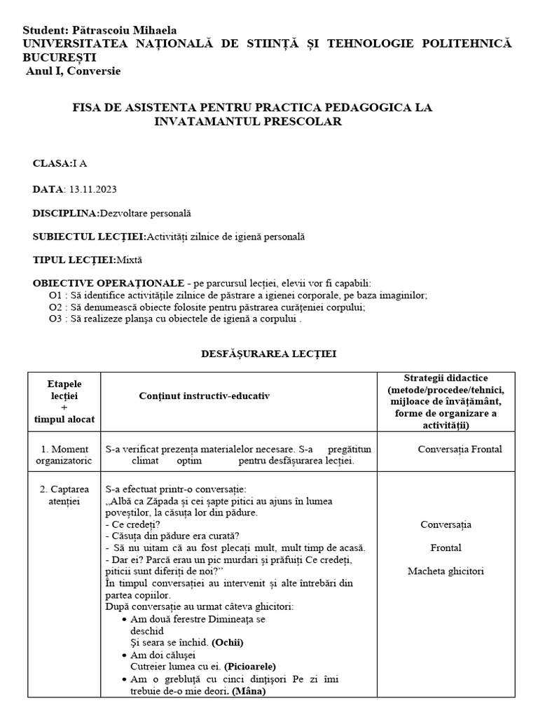 Fisa Asistenta NR 3 | PDF | Ciencia y matemática