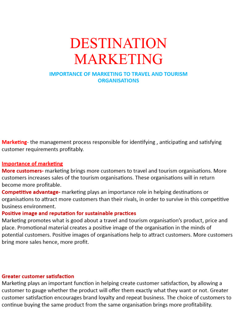 Destination Marketing Notes | PDF | Pricing | Cost Of Living