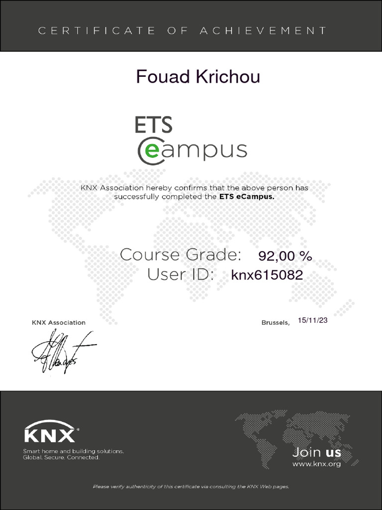 Certificado KNX | PDF