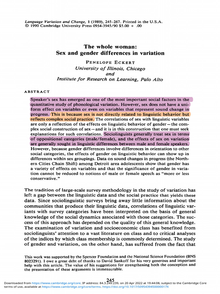 The Whole Woman Sex and Gender Differences in Variation | PDF | Gender ...