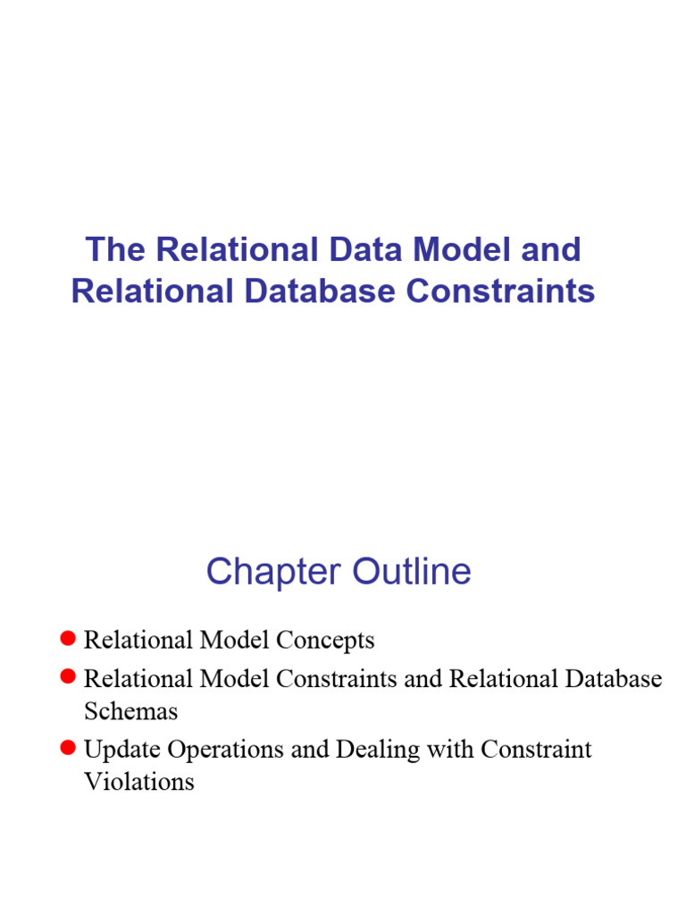 Relational Data Model | PDF | Relational Model | Relational Database