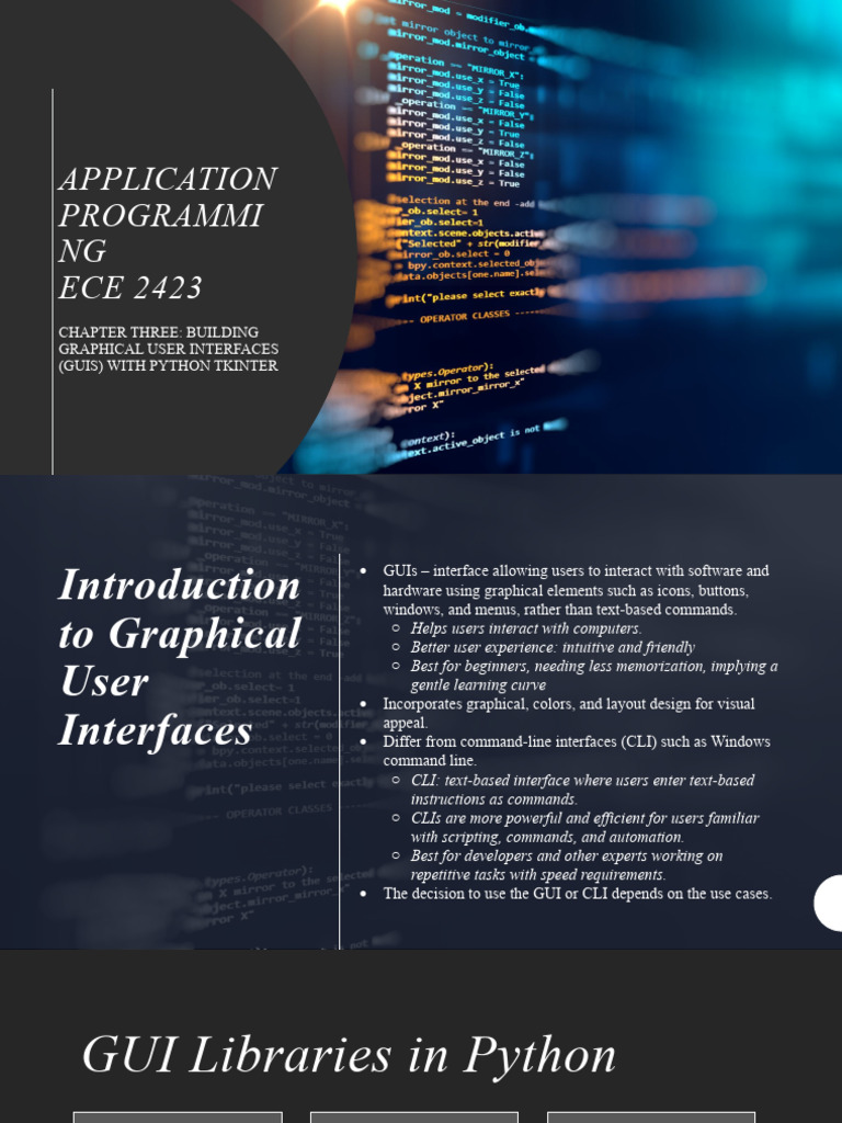 Application Programming Chapter Three Pdf Graphical User Interfaces Command Line Interface
