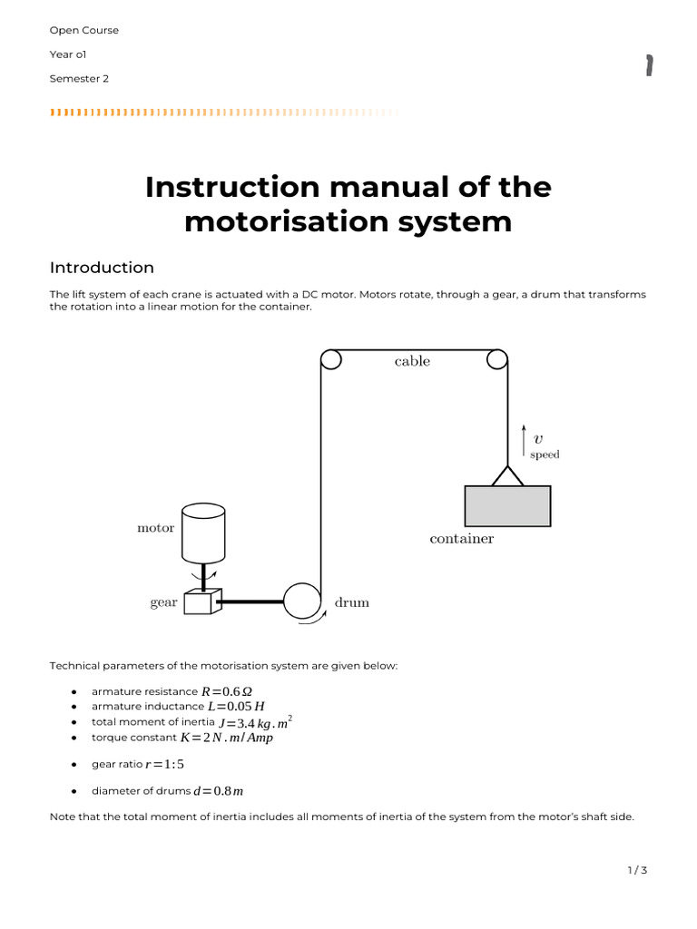 1 - en - Motorisation Instruction Manual | PDF | Electric Motor | Torque