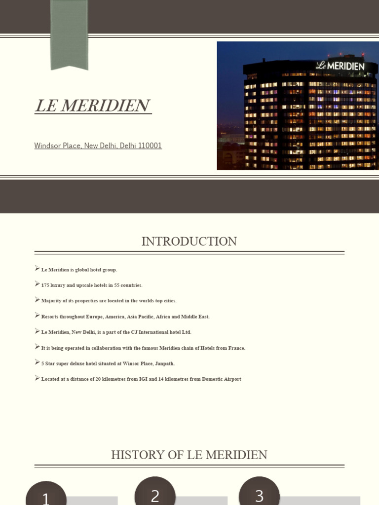 Le Meridien 1 | PDF | Hotel | Restaurants