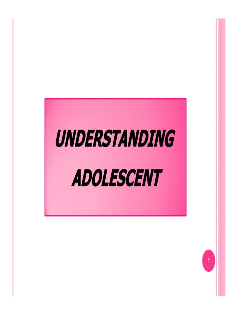 Microsoft PowerPoint - Understanding The Adolescent | PDF | Attachment ...