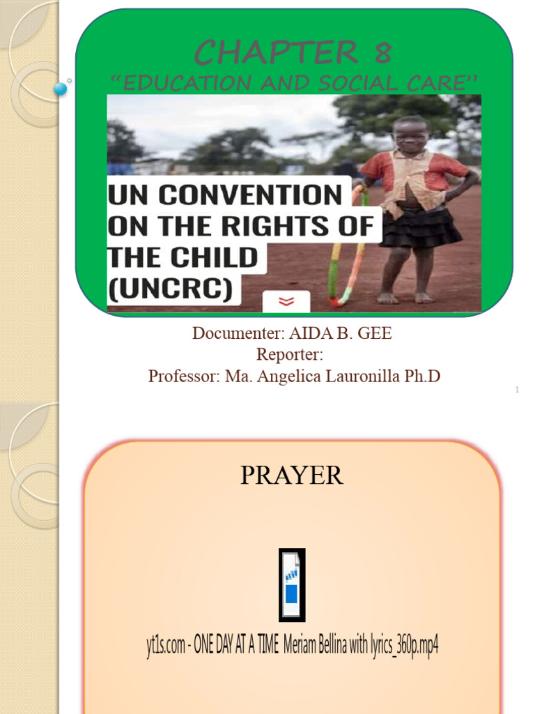 CHAPTER 8 UNCRC Comparative Education | PDF | Child Abuse | Children's ...