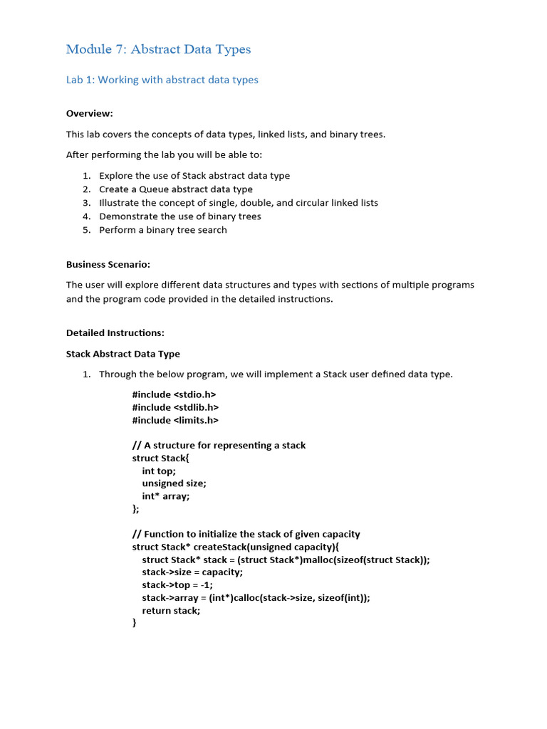 Lesson 7 Lab Pdf Queue Abstract Data Type Computer Program 
