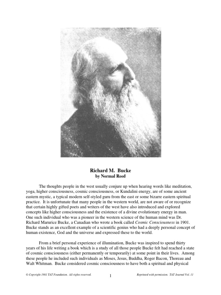Normal Reed - Richard Maurice Bucke | PDF | Consciousness | Spirituality