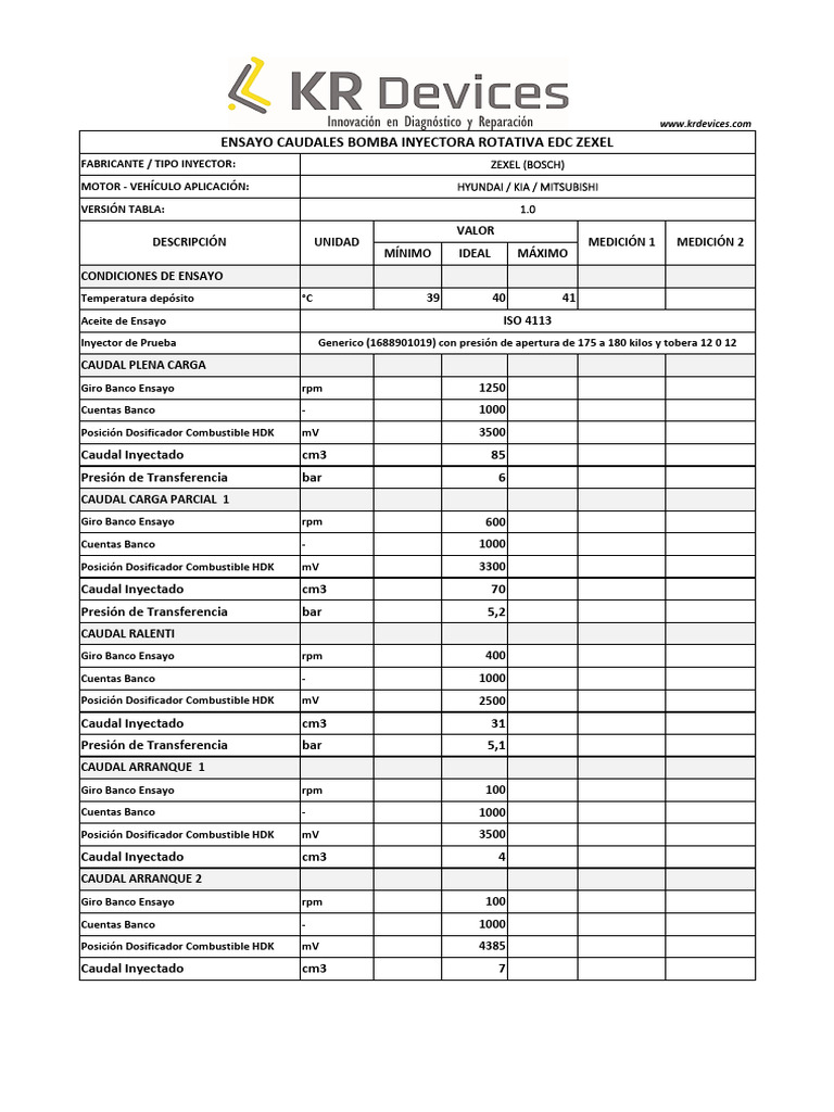 Especificaciones de Inyector EDC Zexel | PDF | Máquinas | Motor de ...
