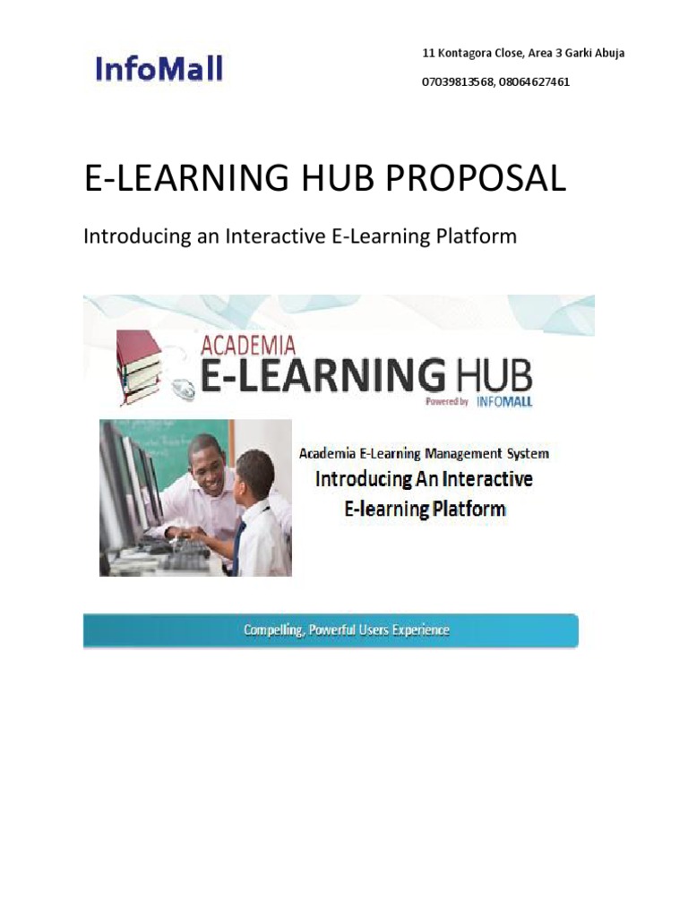 E Learning PROPOSAL | PDF | Share Point | Educational Technology
