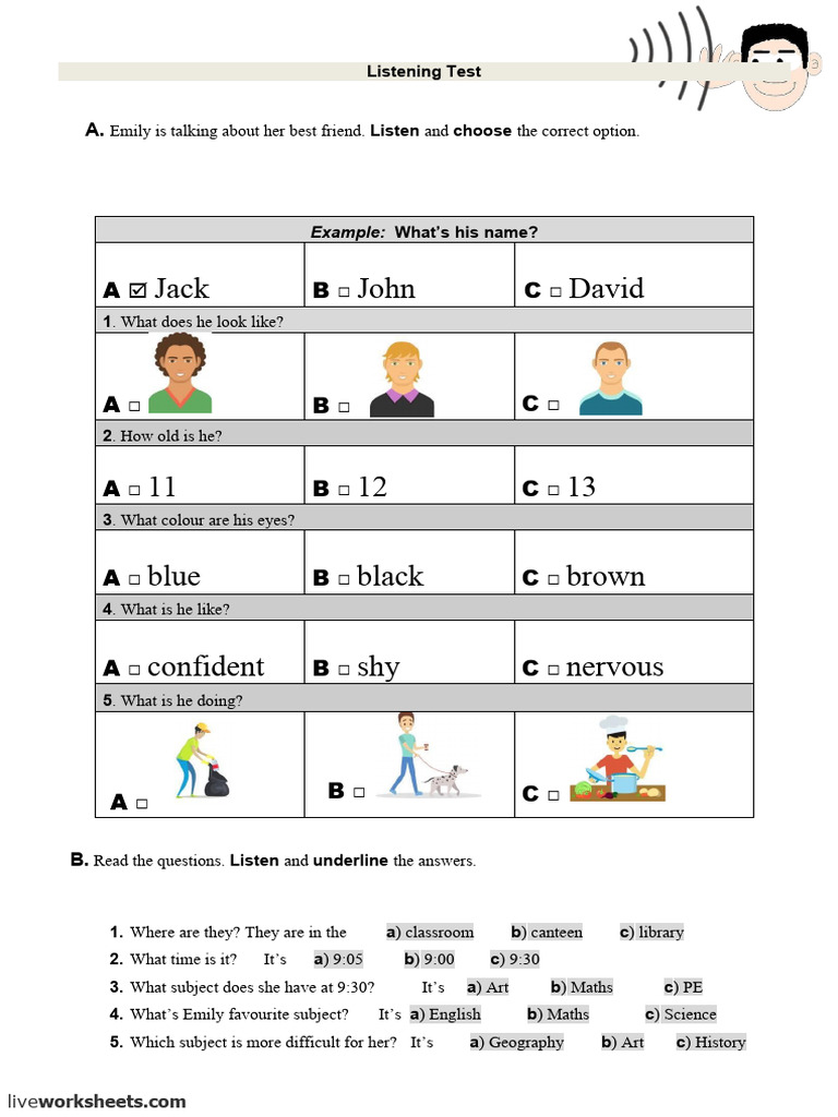 Year 3 Listening Test | PDF