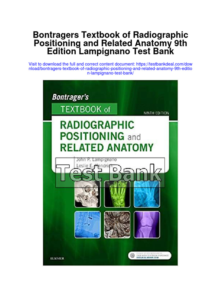 Instant Download Bontragers Textbook of Radiographic Positioning and Related Anatomy 9th Edition ...