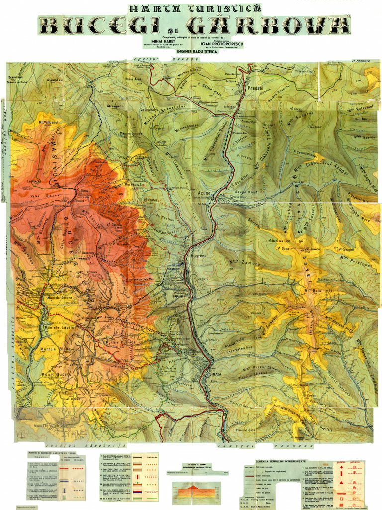 1 Harta Bucegi Haret Titeica 69x99 CM | PDF