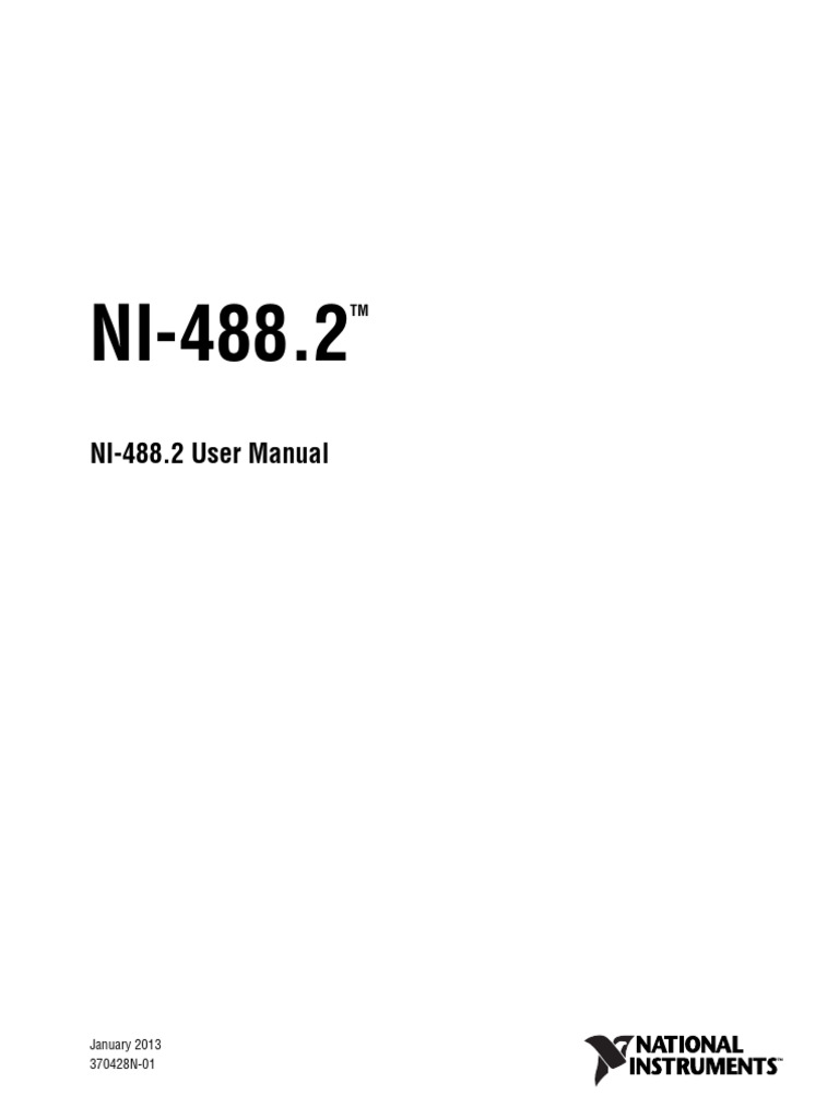 NI-488.2 User Manual | PDF | Technology & Engineering