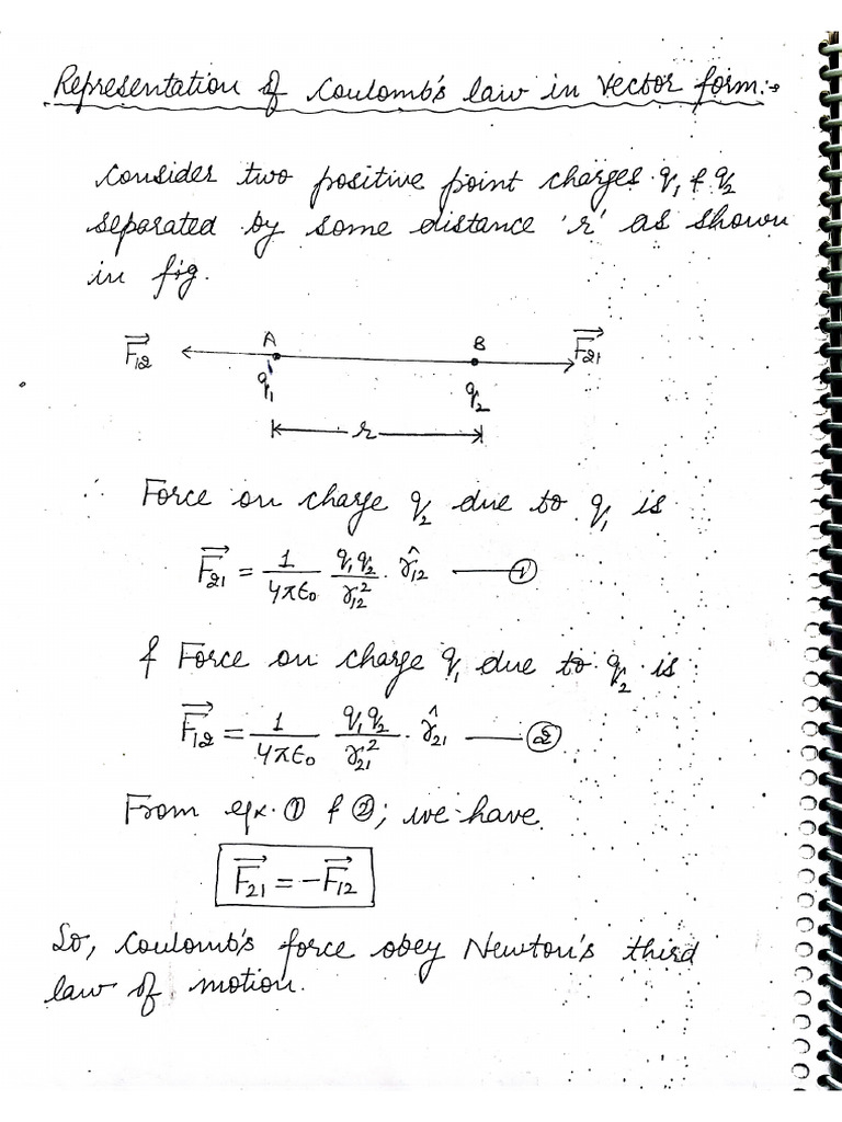 Electrostatics Notes | PDF
