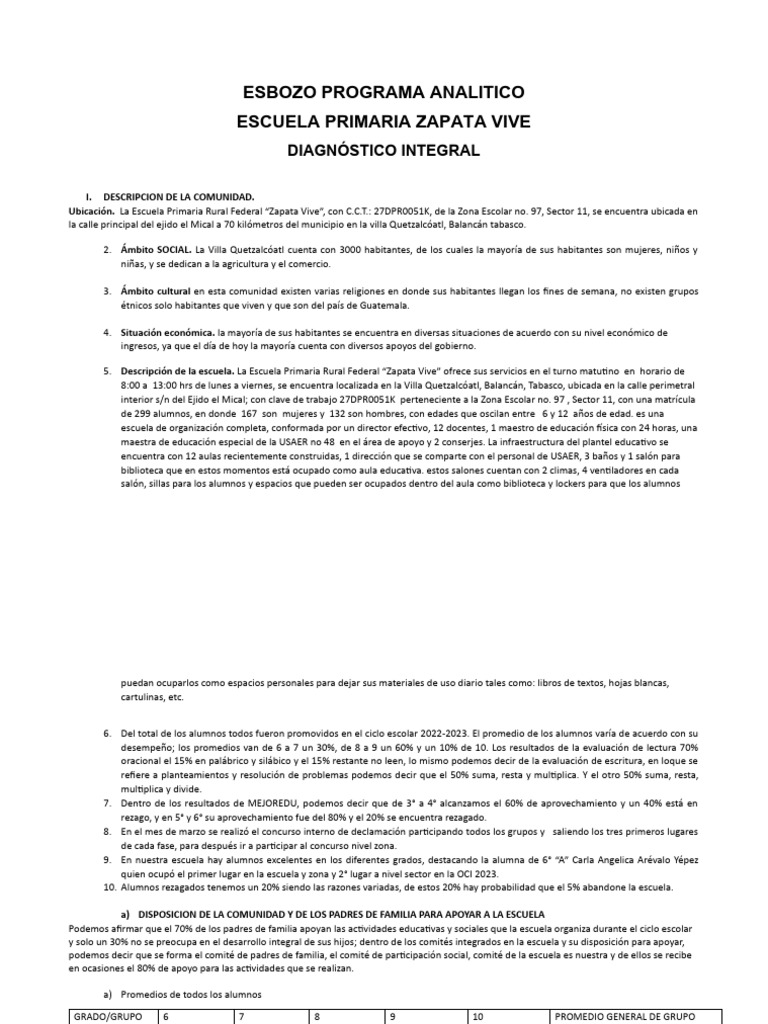 PROGRAMA ANALITICO 3ro. 2023 | PDF | Plan de estudios | Enseñando