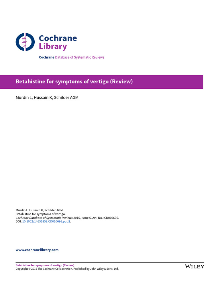 Murdin Et Al-2016-Cochrane Database of Systematic Reviews | PDF ...
