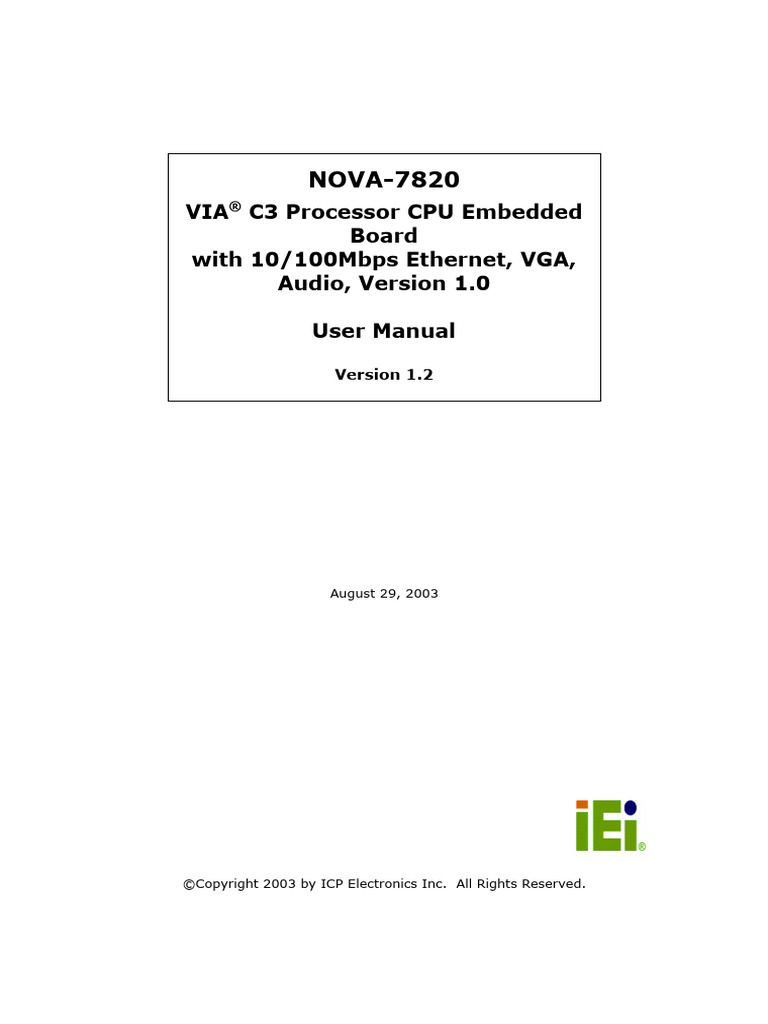 NOVA-7820_V1.2 | PDF | Booting | Dynamic Random Access Memory