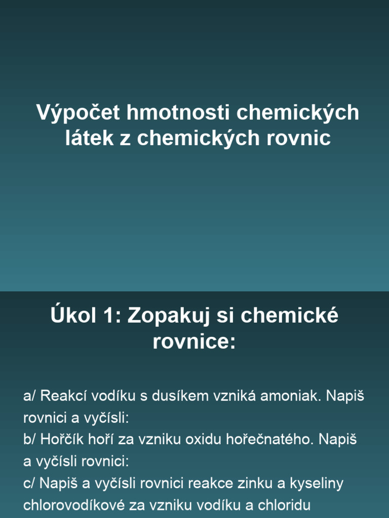 Vypocet Hmotnosti Latek | PDF