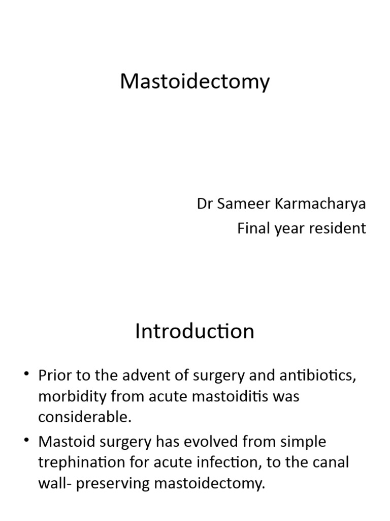 Mastoidectomy Types