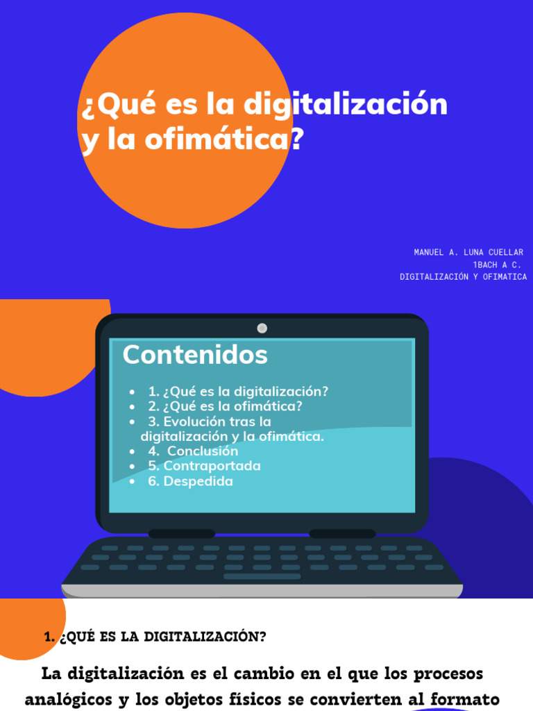 ¿Qué Es La Digitalización y La Ofimática | PDF | Informática