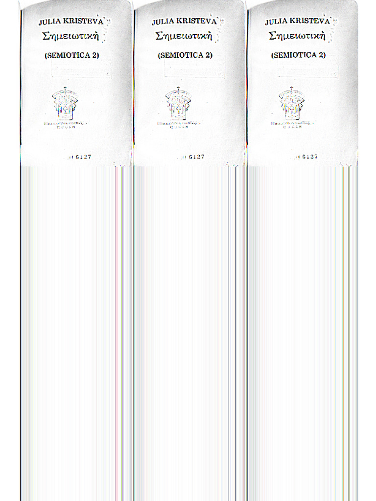 Kristeva Semiotica 2 | PDF