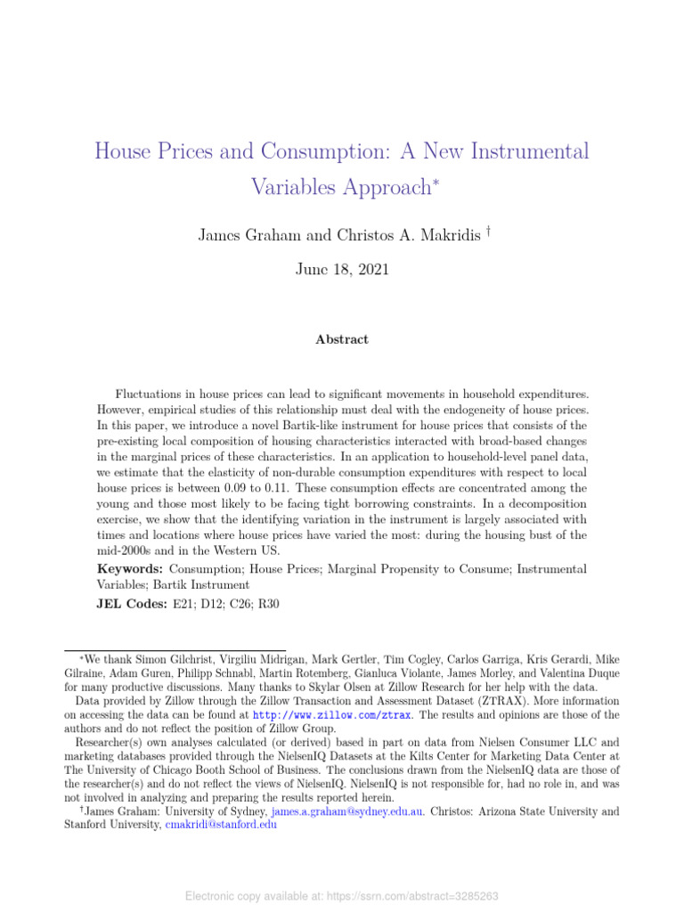 Graham Et - Al 2018 | PDF | Fixed Effects Model | Consumption (Economics)