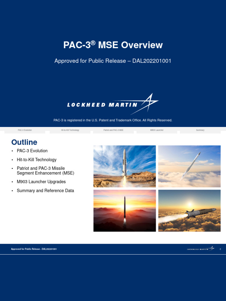 2022-01-05 LM PAC-3 MSE Overview | PDF | Military Science | Rockets And ...