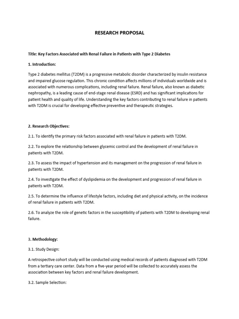 RESEARCHPROPOSAL | PDF | Diabetes | Medical Specialties