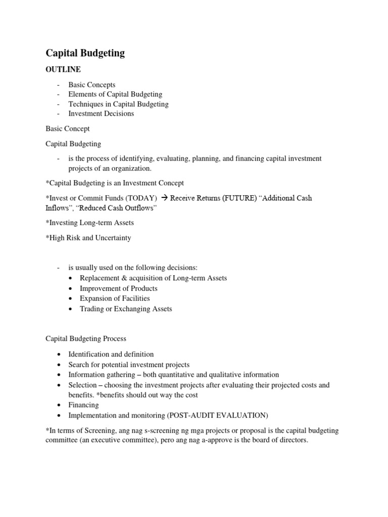 Financial Management Capital Budgeting | PDF | Capital Budgeting | Depreciation