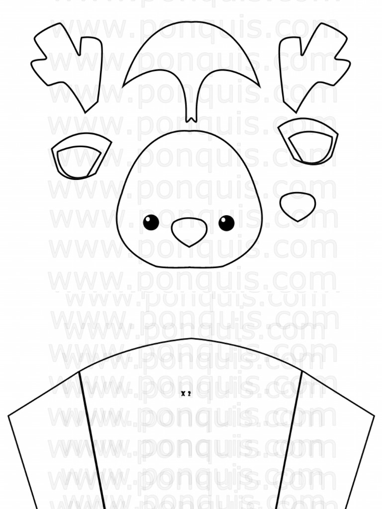 Moldes Para Realizar Cajita De Dulces Reno De Navidad Descarga Gratis